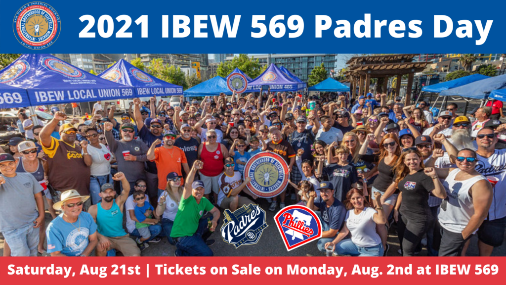 2021 IBEW 569 Padres Day & Tailgate - IBEW International Brotherhood of ...
