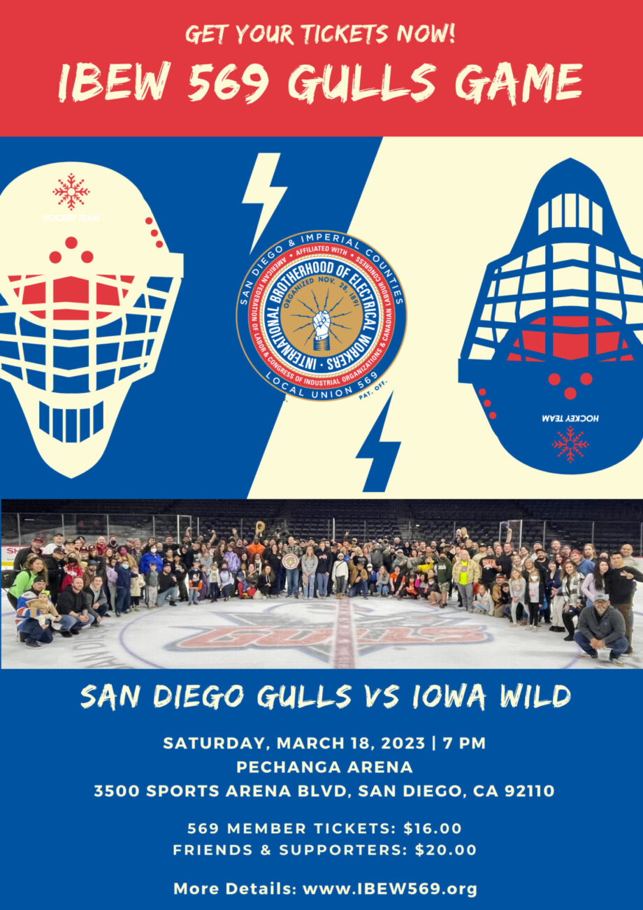 Get Your Tickets: 2023 IBEW 569 Gulls Game - IBEW International ...