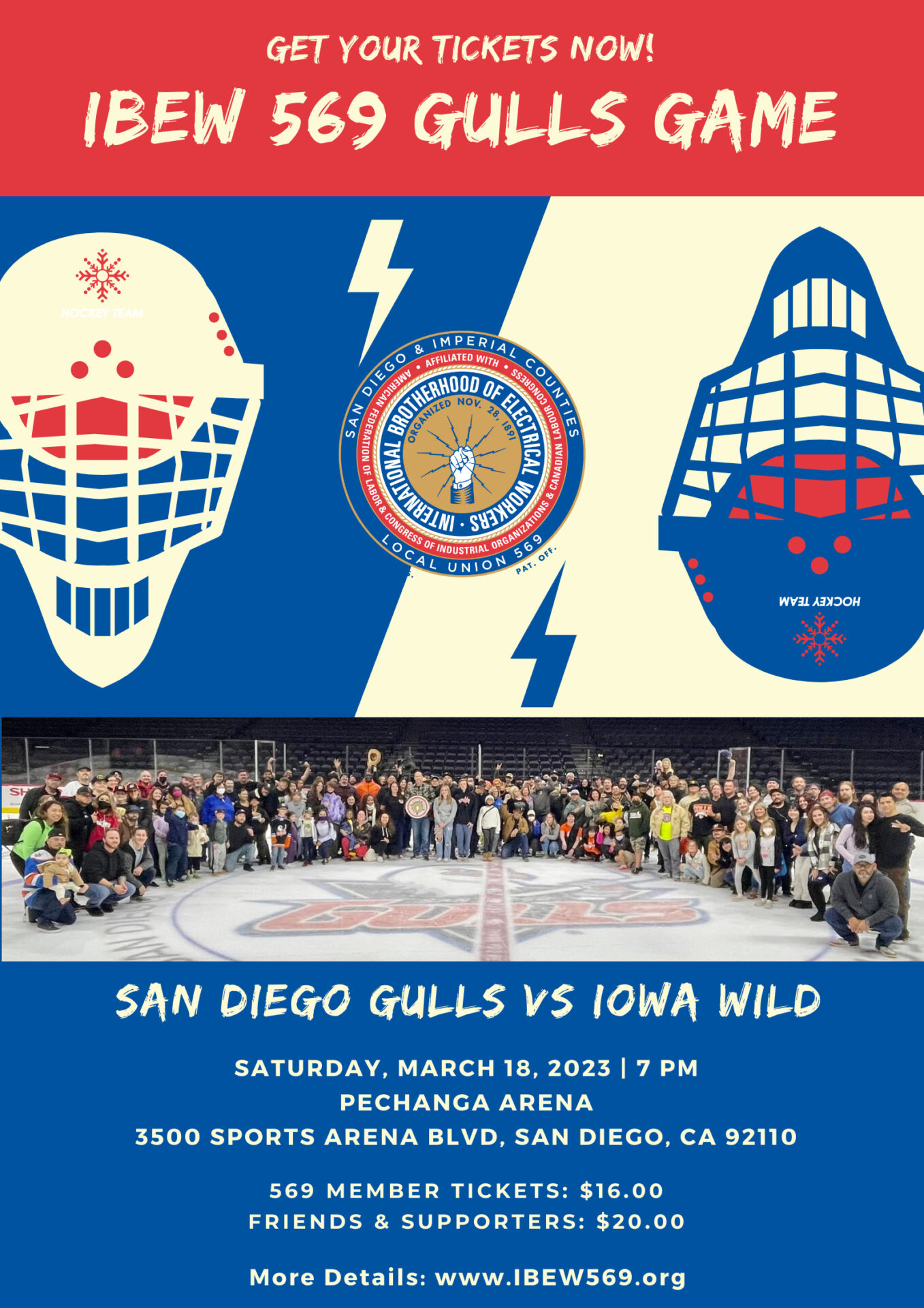 Get Your Tickets: 2023 IBEW 569 Gulls Game - IBEW International ...